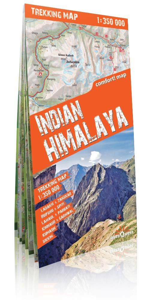Himalaje Indyjskie (Indian Himalaya) laminowana mapa trekkingowa Praca ...