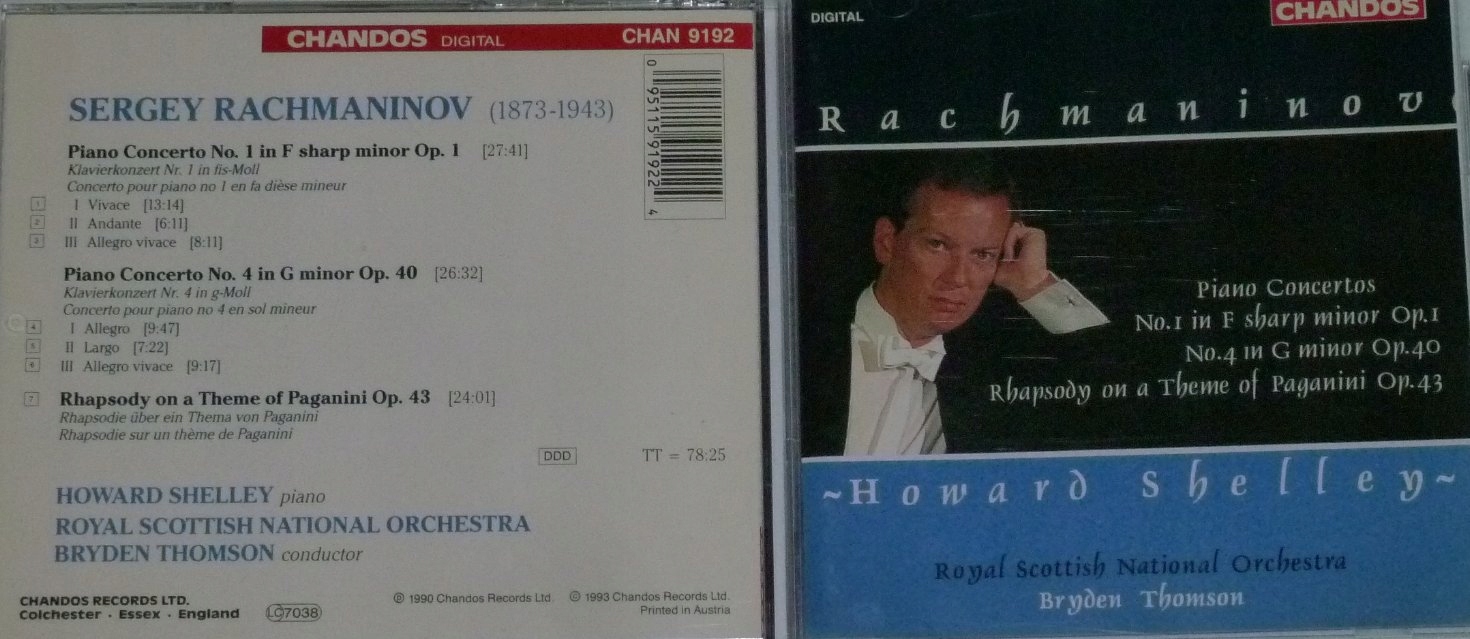 RACHMANINOV - PIANO CONCERTOS 1 4 RHAPSODY SHELLEY 8877064385 - Sklepy, Opinie, Ceny w Allegro