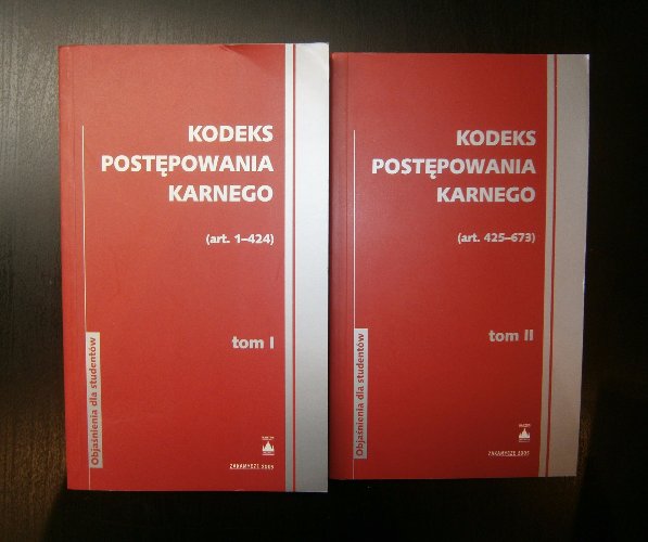 Kodeks Postępowania karnego Tom 1-2 Objaśnienia dla studentów Jan ...
