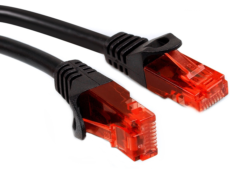 KABEL SIECIOWY INTERNETOWY LAN PRO. ETHERNET RJ45 UTP CAT6 CZARNY 20M ...