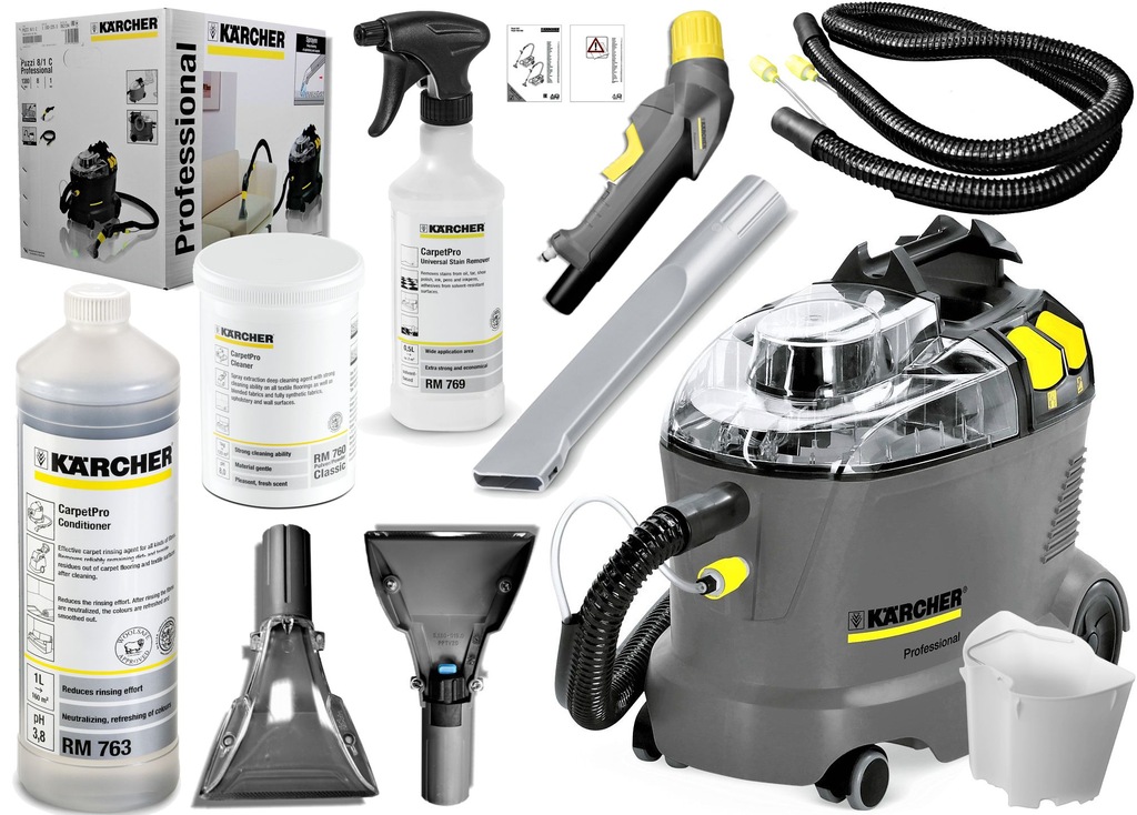 KARCHER PUZZI 8/1 ODKURZACZ PIORĄCY FULL START SET - 7437116236 ...