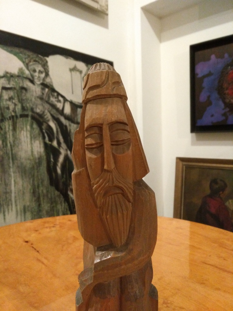 Chrystus Frasobliwy - Jan Skóra (Rzeźba Ludowa) - 7389626746 - oficjalne archiwum Allegro