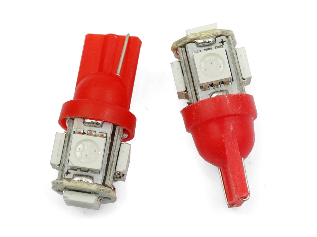 Żarówka CZERWONA W5W 5x LED 5050 SMD T10 DIODY - 6101376224 - oficjalne ... Żarówka CZERWONA W5W 5x LED 5050 SMD T10 DIODY - 6101376224 - oficjalne ...