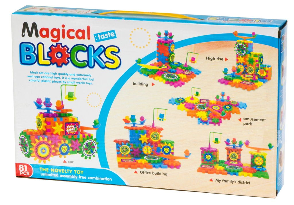 MAGICAL BLOCKS Klocki Konstrukcyjne zębatki 81szt - 7298822182 ...
