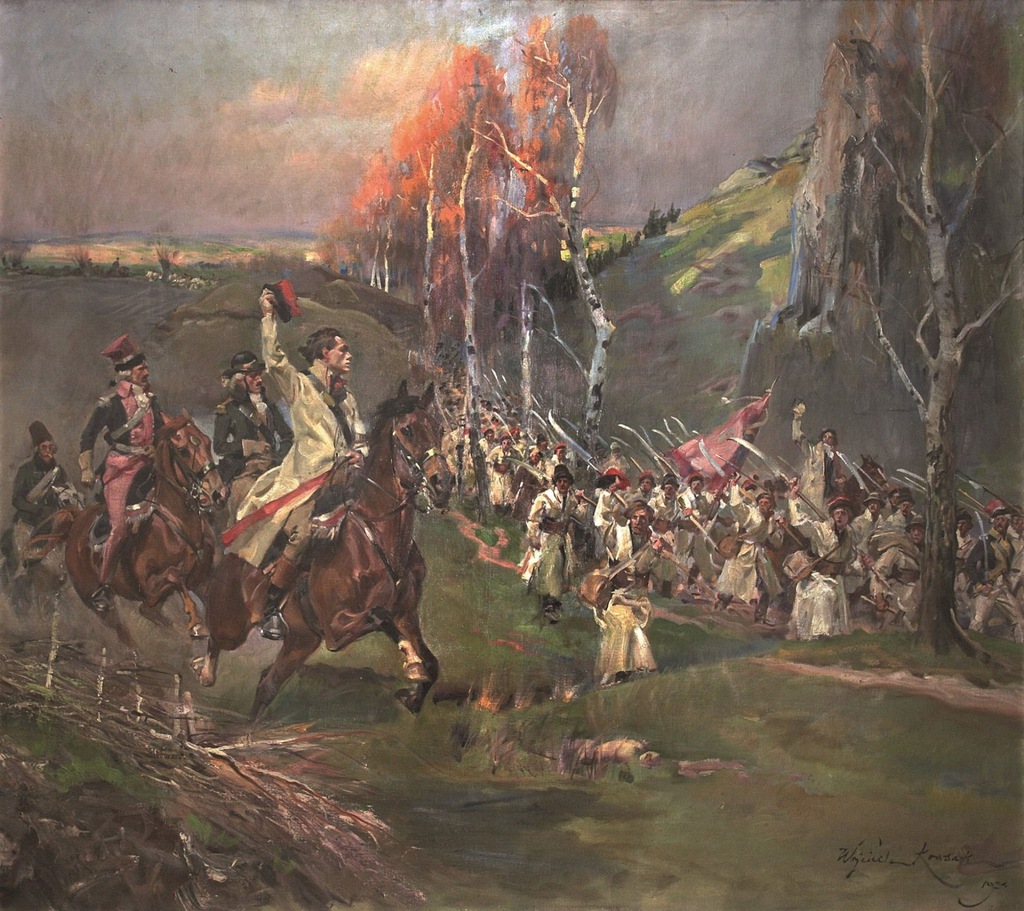 Obraz 40x35 cm W. Kossak Kościuszko i kosynierzy - 6670028907 ...