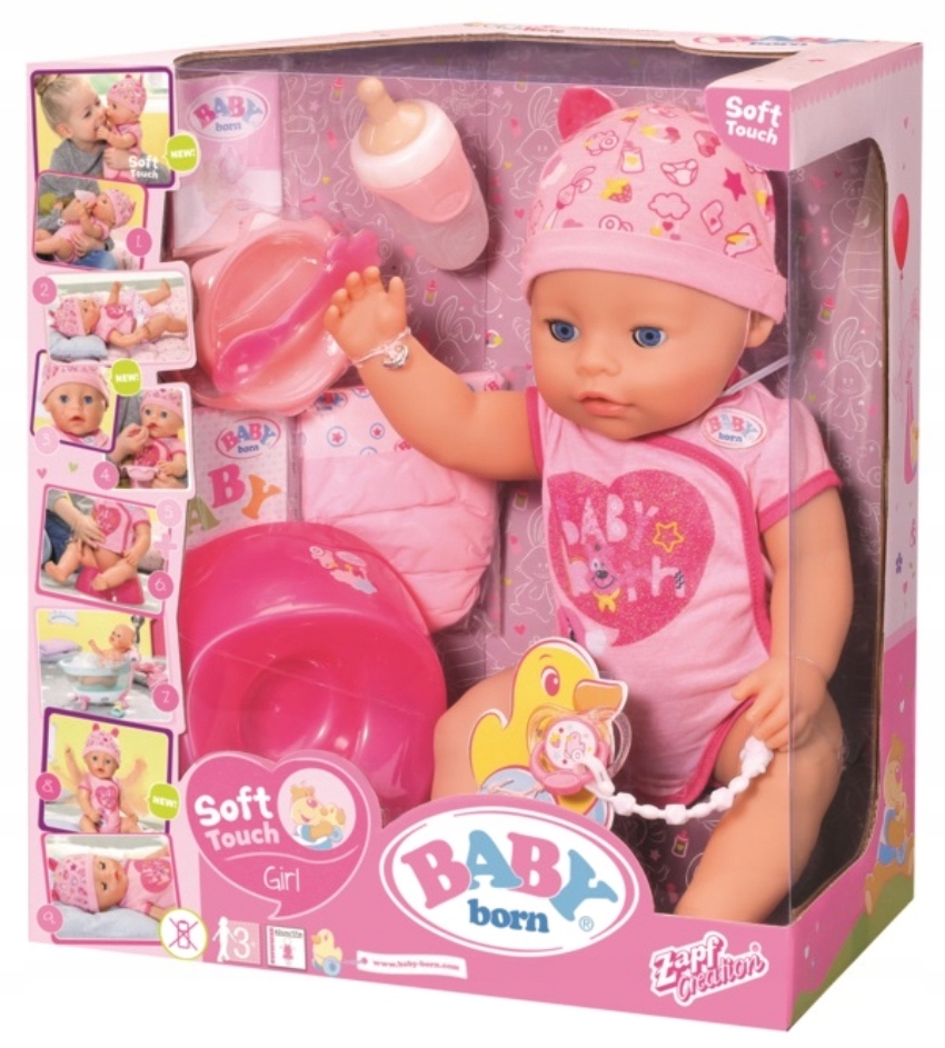 LALKA BABY BORN INTERAKTYWNA\9 FUNKCJI/43 CM/PIJE - 7670903352 ...