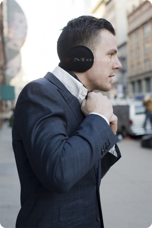 MĘSKIE NAUSZNIKI CZARNE PRZYLEGAJĄCE IMPORTER - 6296580578 - oficjalne archiwum Allegro