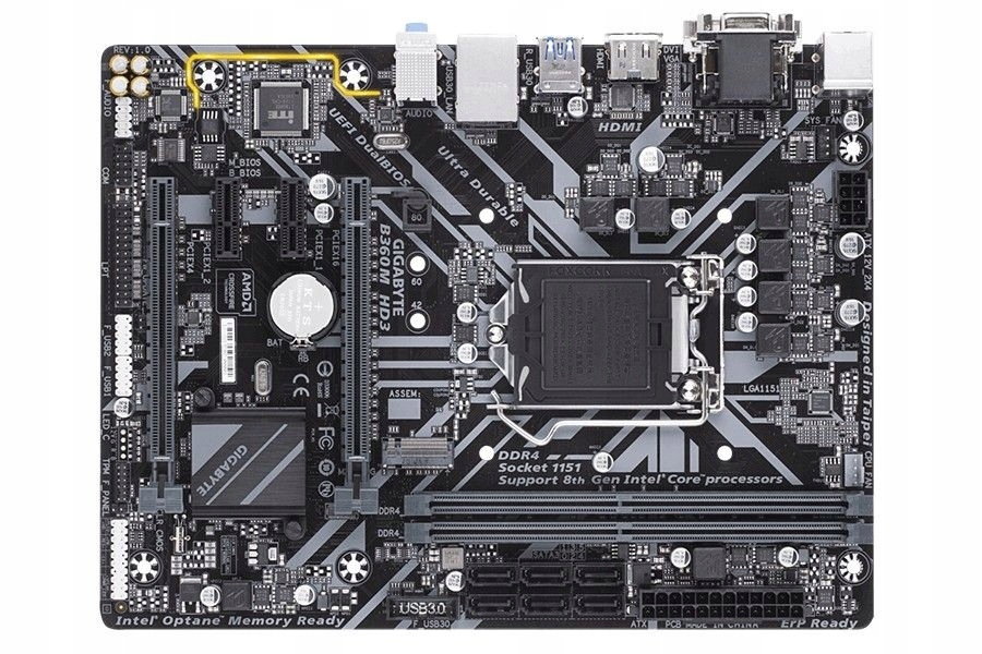 PŁYTA GŁÓWNA 1151 GIGABYTE B360M HD3 B360/DDR4/SA - 7586265974 ...