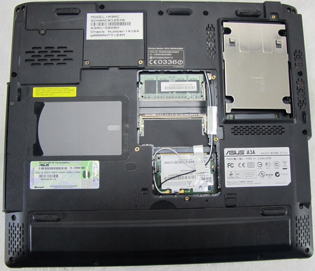 LAPTOP ASUS A3A PENTIUM M 1,6 GHZ W945 - 6977003328 - oficjalne ...