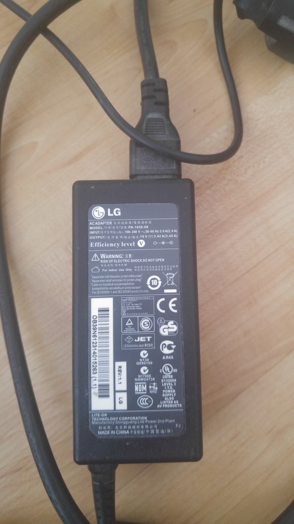 Oryginalny zasilacz LG FLATRON IPS236V-PN, sprawny - 7383937926 - oficjalne archiwum Allegro