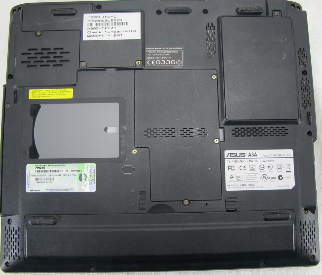 LAPTOP ASUS A3A PENTIUM M 1,6 GHZ W945 - 6977003328 - oficjalne ...