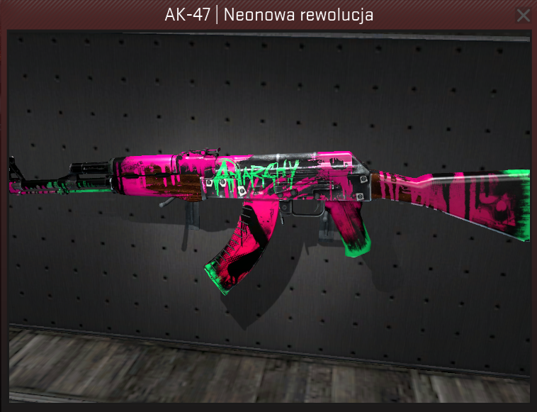 AK-47 NEONOWA REWOLUCJA Neon Revolution CS GO BS - 7083684747 ...