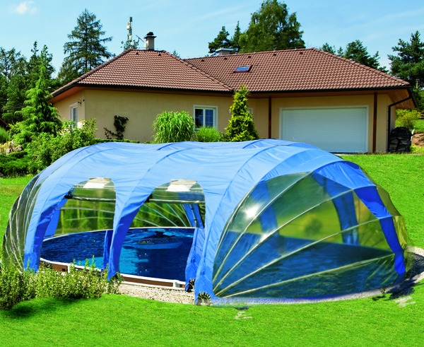 Zadaszenie przykrycie do basenu 4,1x8,1x2,2m owal - 7188894978 - oficjalne archiwum Allegro