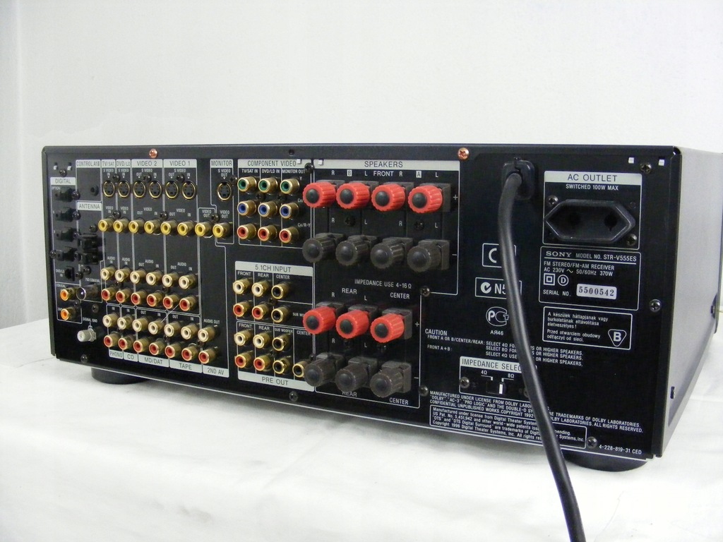 Amplituner SONY STR-V555ES (17kg) - 7755110605 - oficjalne archiwum Allegro