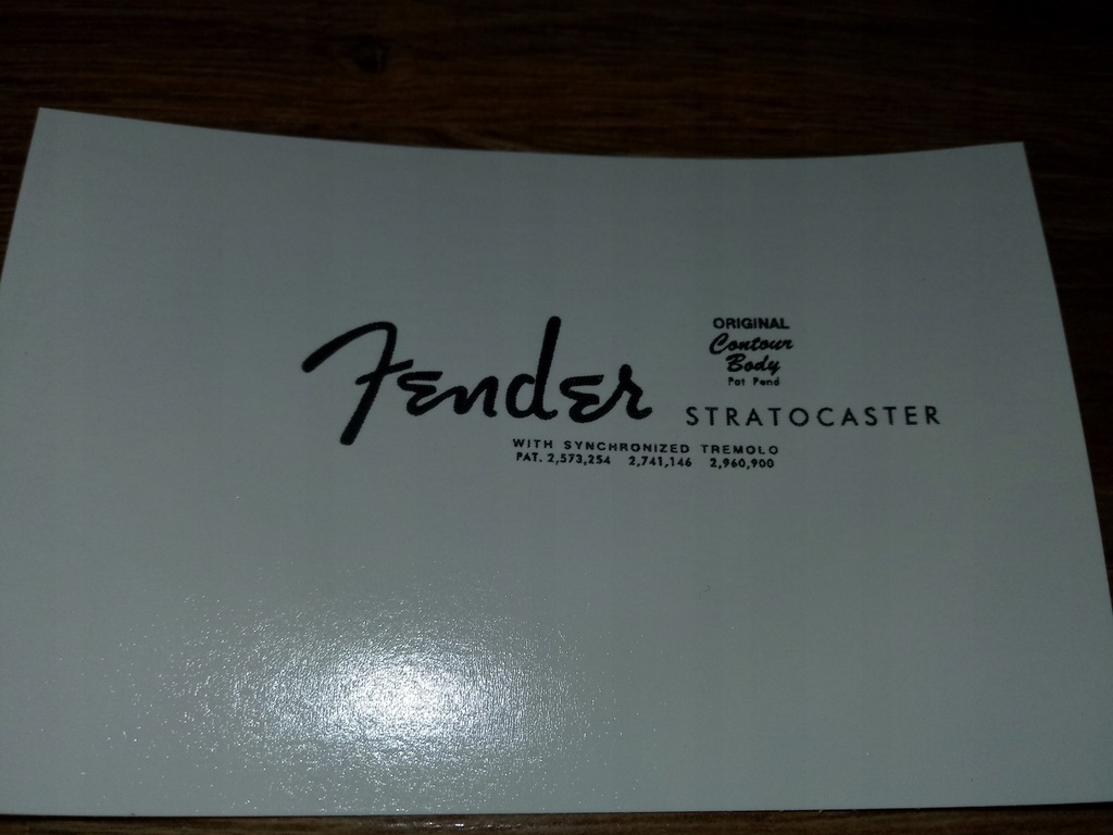 Fender Stratocaster Telecaster Logo Naklejka Decal - 7777551841 ...