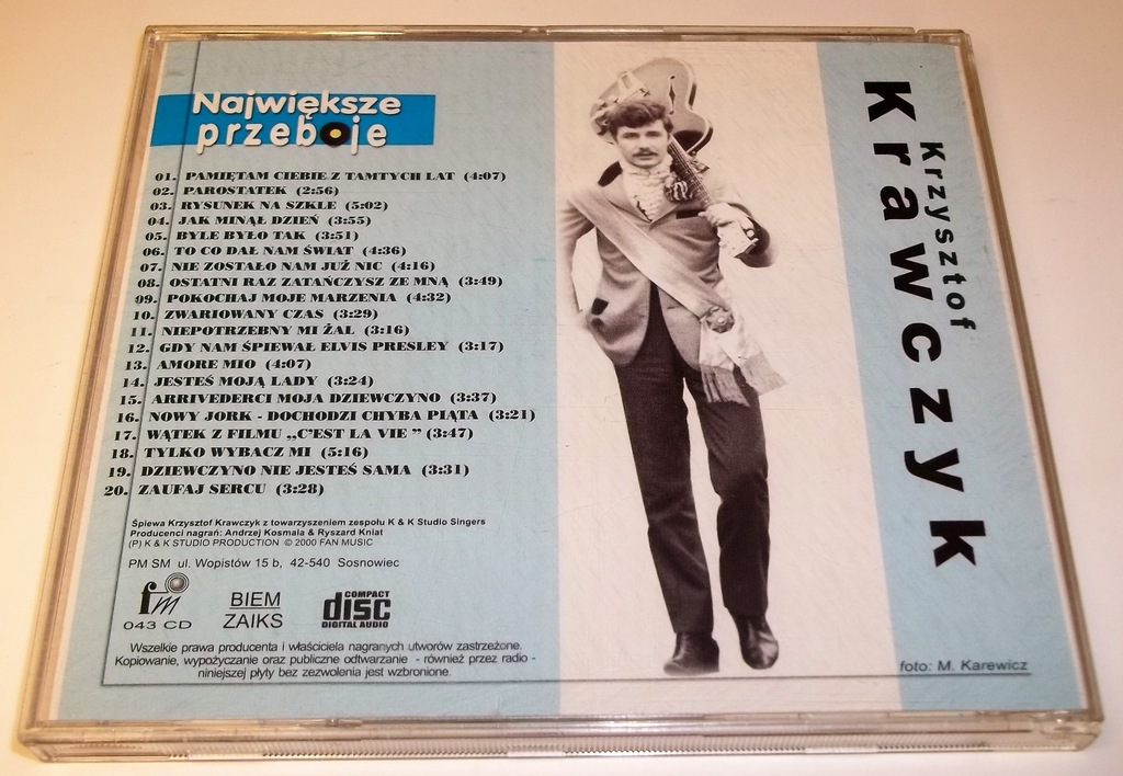 KRZYSZTOF KRAWCZYK NAJWIĘKSZE PRZEBOJE - 7012810167 - oficjalne archiwum Allegro