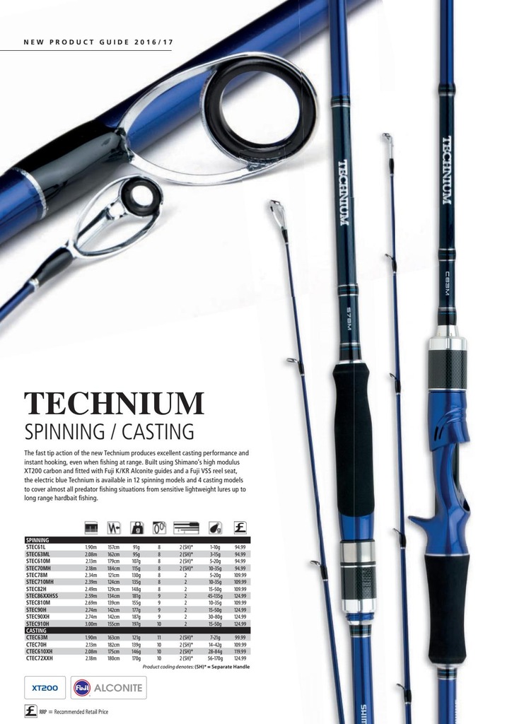 WĘDKA SHIMANO TECHNIUM CAST 2,08/28-84g z PAZUREM - 7128207124 - oficjalne archiwum Allegro