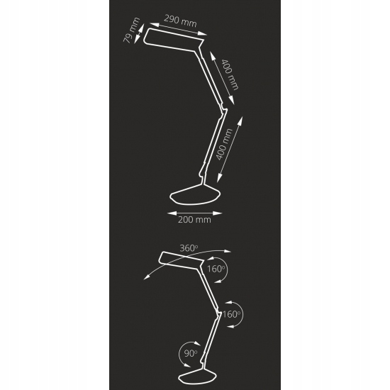 Lampka kreślarska, biurkowa SORO NILSEN LED 13W - 6733203898 - oficjalne archiwum Allegro