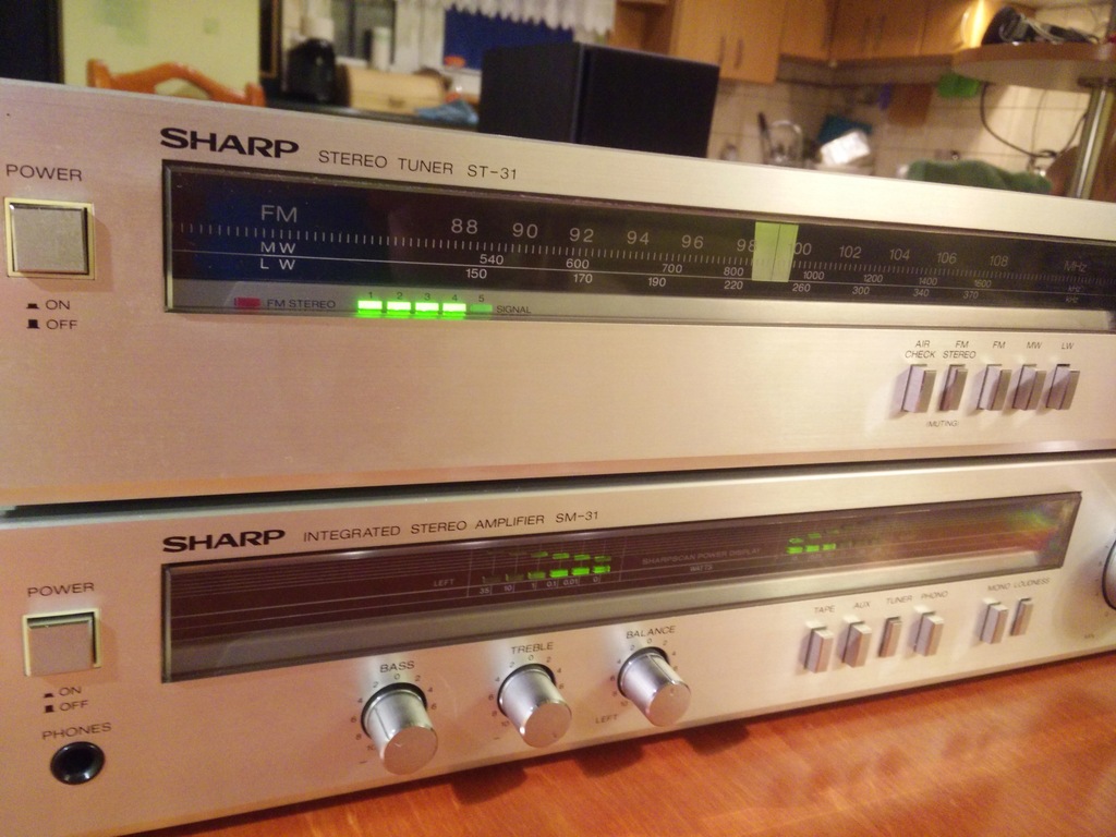 SHARP WZMACNIACZ SM-31 TUNER ST-31 WIEŻA VINTAGE - 7711372985 ...