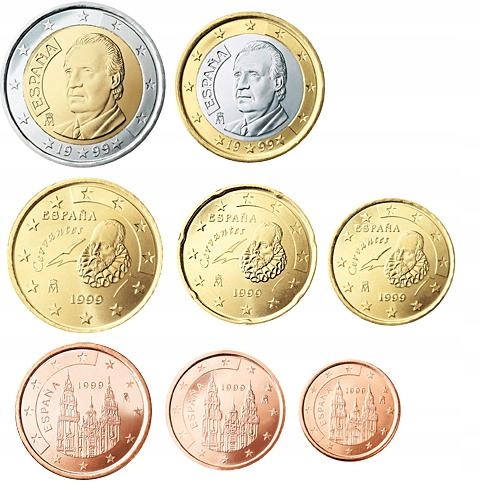 KMS zestaw euro 1c-2e Hiszpania 2006 - monetfun - 7661340411 ...