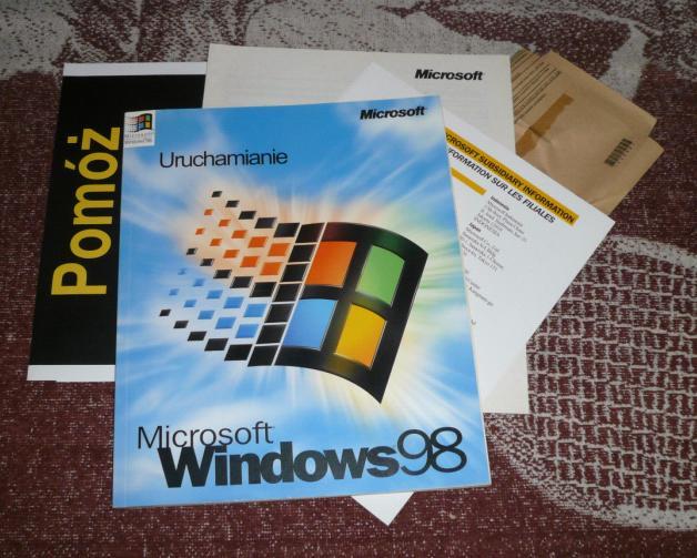 ORYGINALNY Windows 98 BOX POLSKI + PARAGON - 7100519505 - oficjalne ...