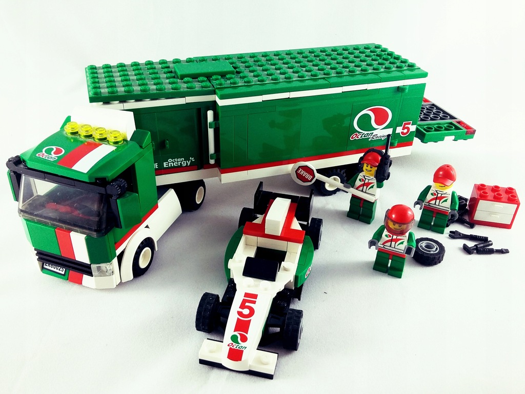 LEGO CITY 60025 CIĘŻARÓWKA EKIPY WYŚCIGOWEJ UNIKAT - 7632786096 ...