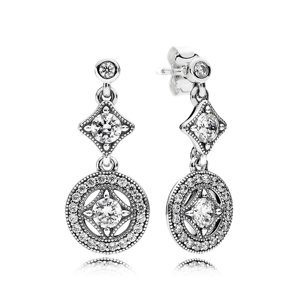 Kolczyki cyrkonia sześcienna Pandora // 290722CZ - 7299013677 ...