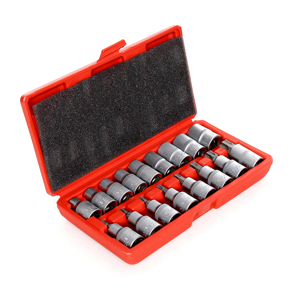 NASADKI KLUCZE NASADOWE TORX BITY 17SZT 1/2'' - 6735907148 - oficjalne archiwum Allegro