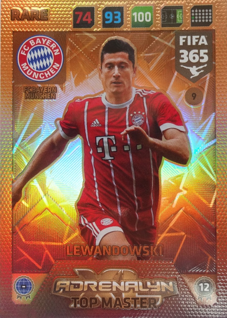 PANINI FIFA 365 2018 RARE TOP MASTER 9 LEWANDOWSKI - 6940969813 ...